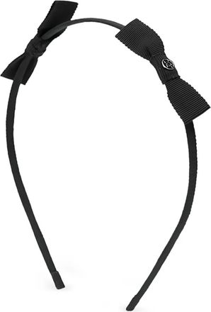 Maison Michel serre-tête Brianna à détail de noeud - Noir