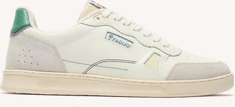 Faguo Baskets blanc et vert cuir