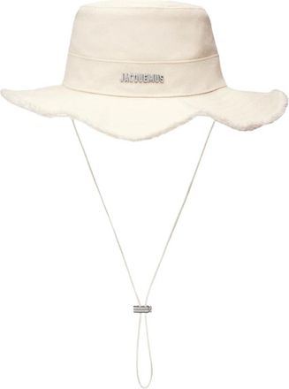 Jacquemus unisex, Accessoires, Blanc, Taille: 56 CM Chapeaux en Coton Blanc