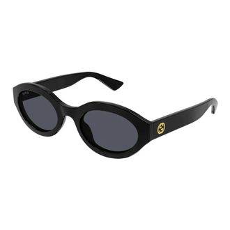 Gucci Ovale Sonnenbrille - - Accessories - Damen - Schwarzk - 53 MM