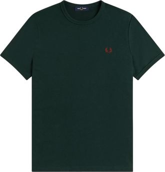 Fred Perry Homme, Tops, Vert, Taille: S Ringer T-Shirt