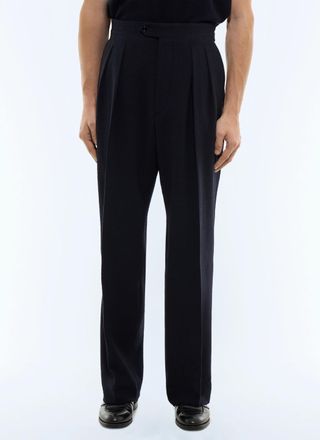 Fursac Pantalon ajust&eacute; en seersucker de laine - Taille 36 - Homme