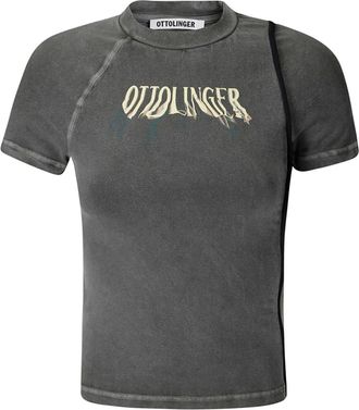 Ottolinger T-Shirt mit Logo-Print - Grau