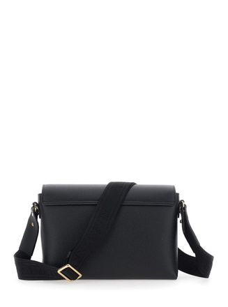 Burberry Womens Crossbody Bag Note Black Leather Calf Shoulder
