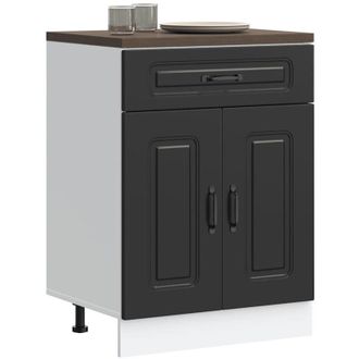 vidaXL Küchenunterschrank Kalmar Schwarz Holzwerkstoff - Vidaxl