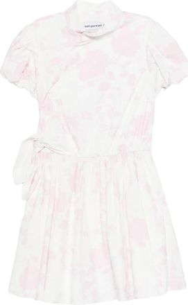 Self Portrait Minikleid mit Blumen-Print - Wei&szlig;