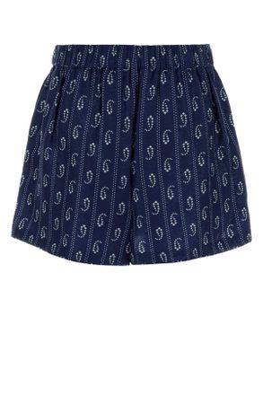 Tory Burch Womens Printed Satin Shorts 401