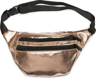 styleBREAKER G&uuml;rteltasche Metallic Bauchtasche Glitzer