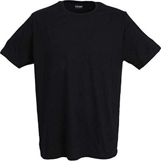 Ceceba Shirt, 1/2, Rundhals 2er Pack, Noir, 44 (Lot de 2) Homme