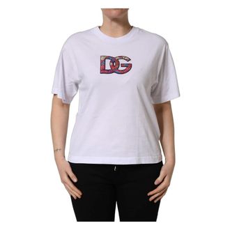 Dolce & Gabbana T-Shirt mit Rundhalsausschnitt - - Tops - Damen - Wei&szlig; - XS