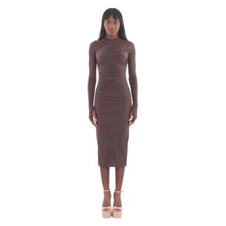 Aniye By Femme, Robes, Brun, Taille: 42 FR Scandal Wrap Neck Midi Dress