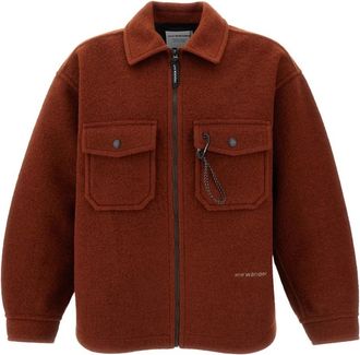 And Wander Wool Shaggy Long Jacket - - Sport - Herren - Braun - L