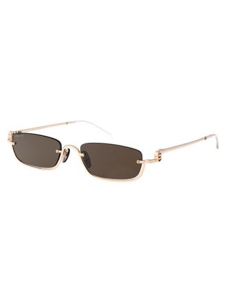 Gucci Unisex Sunglasses Gg1278s Gold-Brown Metal Gold-Gold-Brown Gold/gold/brown