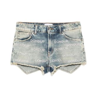 Dondup 800 Short Denim Logo Strass - - Shorts - Damen - Blau - W26