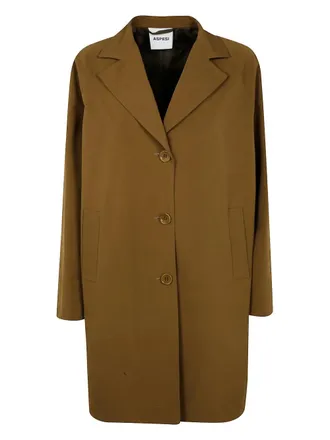 Aspesi manteau droit &agrave; simple boutonnage - Marron