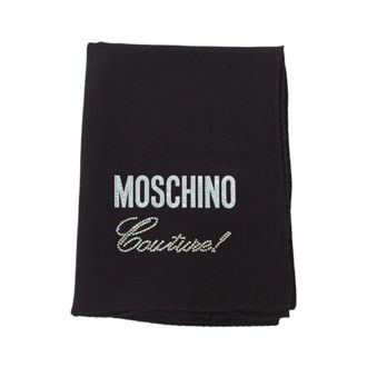 Moschino Eleganter Winterschal - - Accessories - Damen - Schwarzk - ONE SIZE