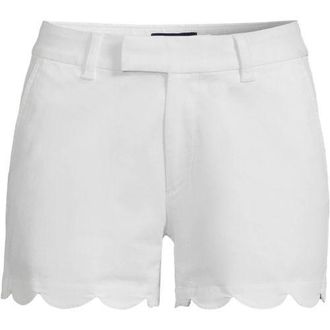 Lands End Chino-Shorts mit Wellensaum 12 cm, Damen, Größe:36 regular, Weiß, Baumwolle/Elasthan, by Lands End