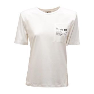 Elisabetta Franchi Ma-020-56E2 Maglia - - Tops - Damen - Wei&szlig; - M