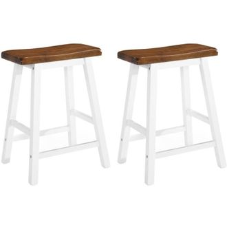 vidaXL Barhocker 2 Stk. Massivholz - Vidaxl