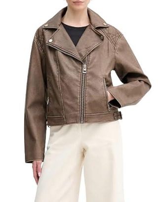 Guess Veste femme Bicker jacket simili cuir marron ES26GU16 W6RL09WH1X0, marron, XL