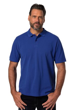 JP1880 Herren gro&szlig;e Gr&ouml;&szlig;en &Uuml;bergr&ouml;&szlig;en Menswear L-8XL bis 8XL, Poloshirt, Oberteil, Knopfleiste, Hemdkragen, Pique, Dunkles Saphir L 702560741-L