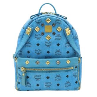 MCM Pre-owned Visetos Backpack - Femme - Pre-owned - Bleu - Taille: ONE Size