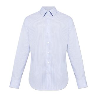Emporio Armani Hemd mit gestreiftem Muster - - Shirts - Herren - Blau - 3XL