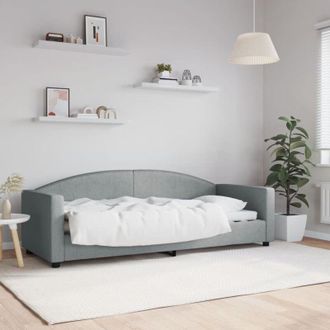 vidaXL Lit de repos sans matelas gris clair 80x200 cm tissu Vidaxl