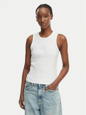 Calvin Klein Jeans Top LV047F239G Wei&szlig; Slim Fit