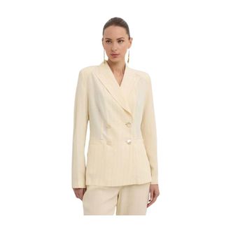 Liu Jo Zweireihiger Blazer - - Jackets - Damen - Beige - M