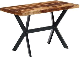 vidaXL vidaXL Table &agrave; manger 120x60x75 cm Bois massif