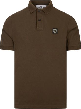 Stone Island Homme, Tops, Brun, Taille: XL Polo M/Corta Slim FIT