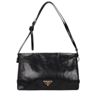 Prada Femmes Sac bandouli&egrave;re en cuir noir