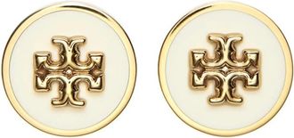 Tory Burch Femme, Accessoires, Multicolore, Taille: ONE Size Kira Enamel Circle-Stud Earrings