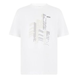 HUGO BOSS T-Shirt mit Grafikdesign - - Tops - Herren - Wei&szlig; - 2XL