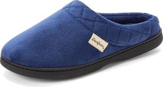Dearfoams Femme Indoor/Outdoor Memory Foam Darcy Microfiber Velour Clog, Wide Widths Mule, Pervenche, X Large