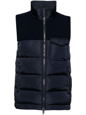 Aspesi gilet matelassé en maille - Bleu