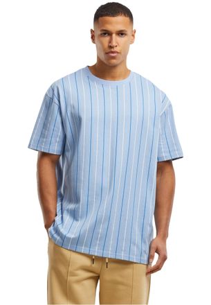 Urban Classics Printed Pinstripe Tee PowderBlue/White/royal, XL