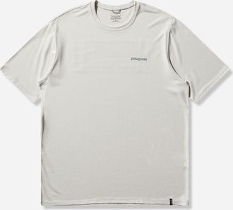 Patagonia Men s Capilene Cool Daily Shirt Boardshort Logo Dyno White