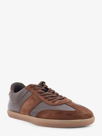 Tod's Mens Sneakers Cassetta Leather And Suede Brown Leather-Suede Trainers Leather/suede