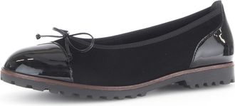 Gabor Damen Klassische Ballerinas, Frauen Flats,Ballet-Flats,Ausgehschuhe,Abendschuhe,Slip-ons,klassisch elegant,schwarz (Cognac),38.5 EU / 5.5 UK