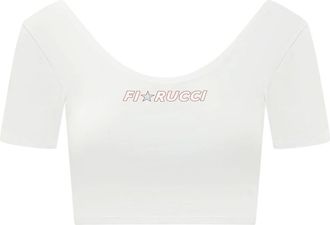 Fiorucci Femme, Tops, Blanc, Taille: 38 FR Star Logo Regular T-Shirt