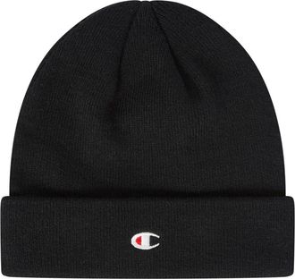 Champion Lifestyle Caps (806065) - Recycled Acrylic Knitted Yarn Embroiedered C-Logo Mütze, Schwarz, Einheitsgröße Unisex - Erwachsene FW24, Schwarz, One Size