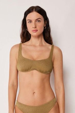 Calzedonia Bustier-bikinioberteil Sophisticated Shine Braun