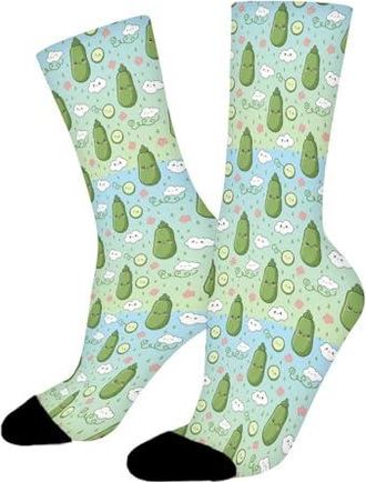 Generic Sportsocken Courgettes Mignonnes Classiques Mid-Calf Socks Travail Confortables Chaussettes De Sport Course Ultra Douce Crew Socks For Entra&icirc;nement Tr