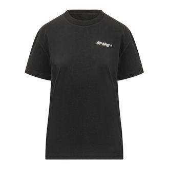 Off-white Relaxed Kurzarm-T-Shirt - - Tops - Damen - Schwarzk - XS