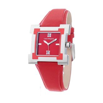 Laura Biagiotti Femme, Accessoires, Rouge, Taille: ONE Size Montre habill&eacute;e &eacute;l&eacute;gante en cuir avec bracelet
