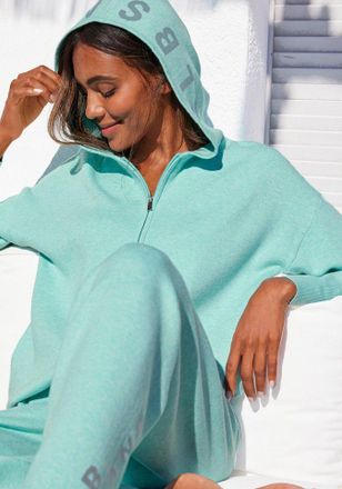 Elbsand Strickjacke aus hochwertigen Strick und eingestricktem Logo, Loungewear