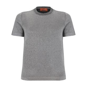 Missoni Silver Tones T-Shirt - - Knitwear - Damen - Grau - 2XS