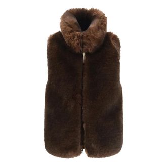 Woolrich Hybrid Curly Vest - - Jackets - Damen - Braun - S